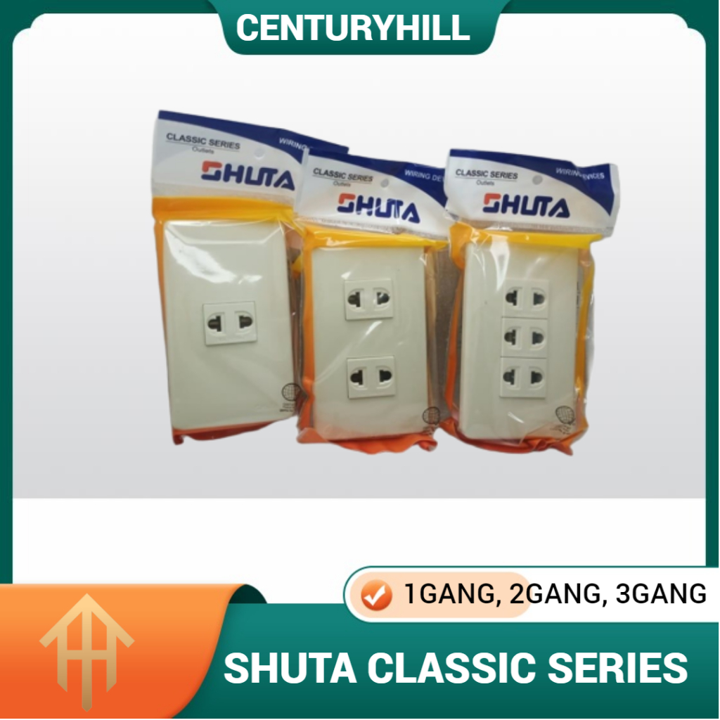 SHUTA CLASSIC SERIES SWITCH / OUTLET 1 GANG 2 GANG 3 GANG | Shopee ...