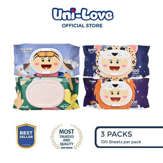 UniLove Signature Wipes 100's Pack of 3 | Shopee Philippines