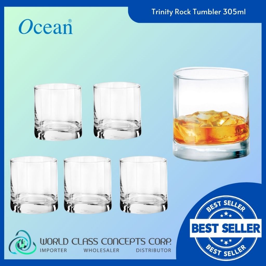Ocean Glassware Trinity Rock Whisky Wine Brandy Drinking Glass 10 3/4oz ...