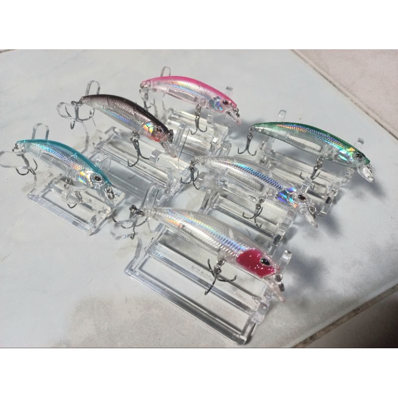 🇵🇭 Budget Lutac Bolinao Red Head Ghost Dilis Sinking minnow 68mm 6 ...