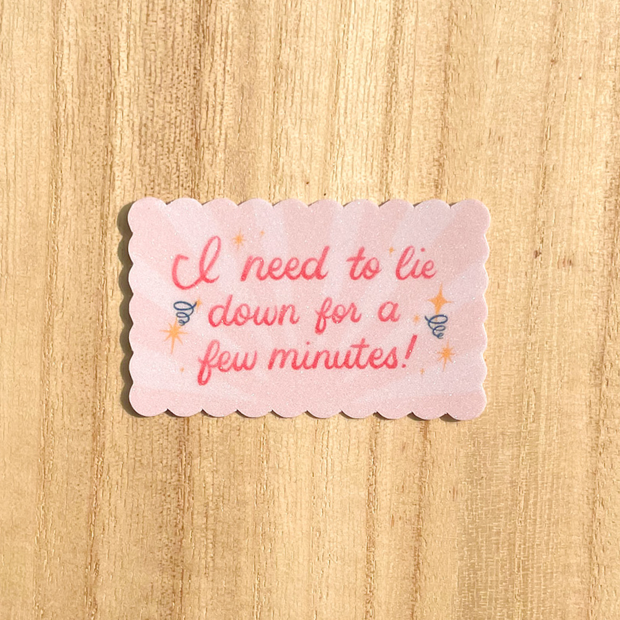 Lie Down | Vinyl Glitter Solo Sticker | Laptop, Water Bottle Decor ...