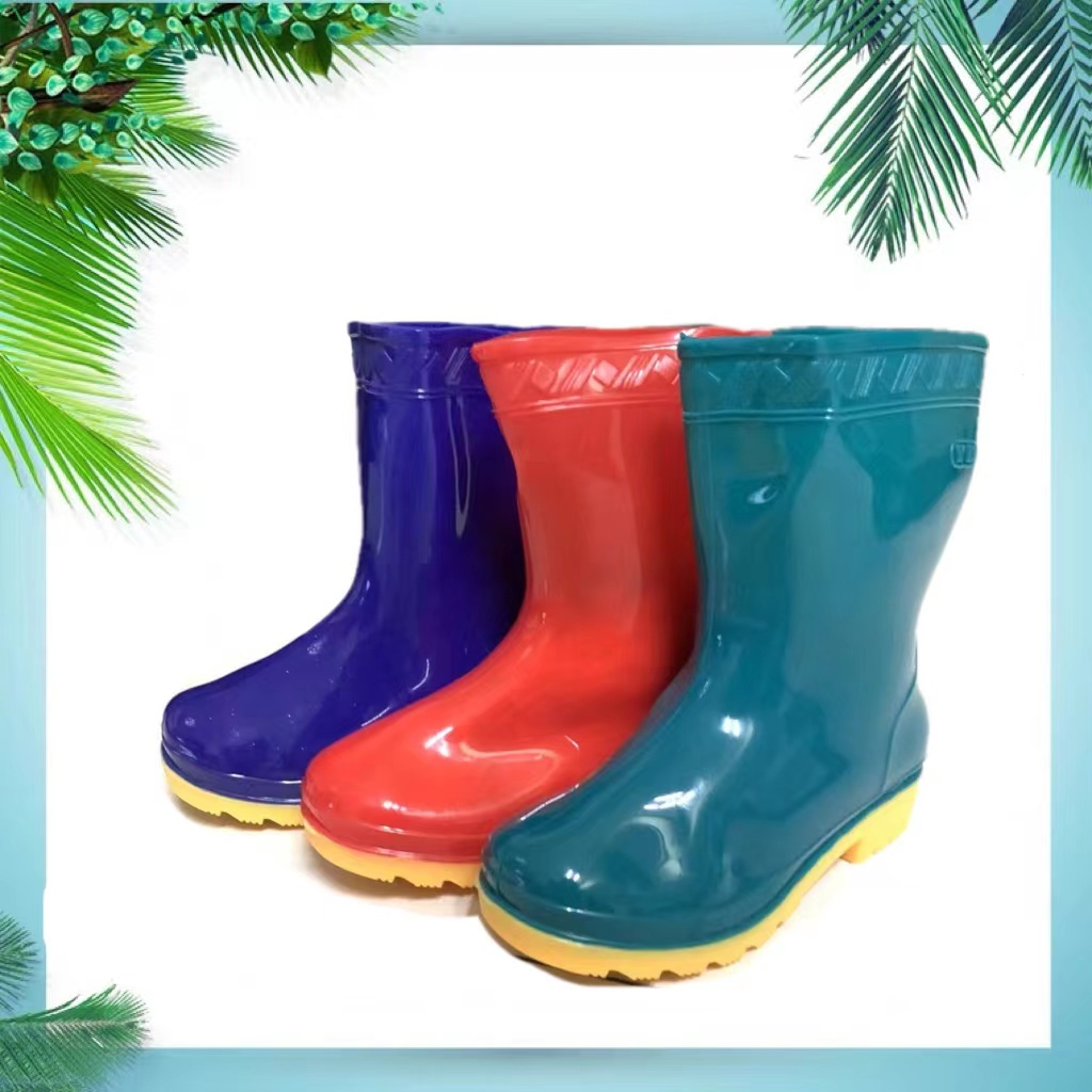 Low Cut Rain Boots (Bota) For Kids Wide Round Toe Children Rainboots ...