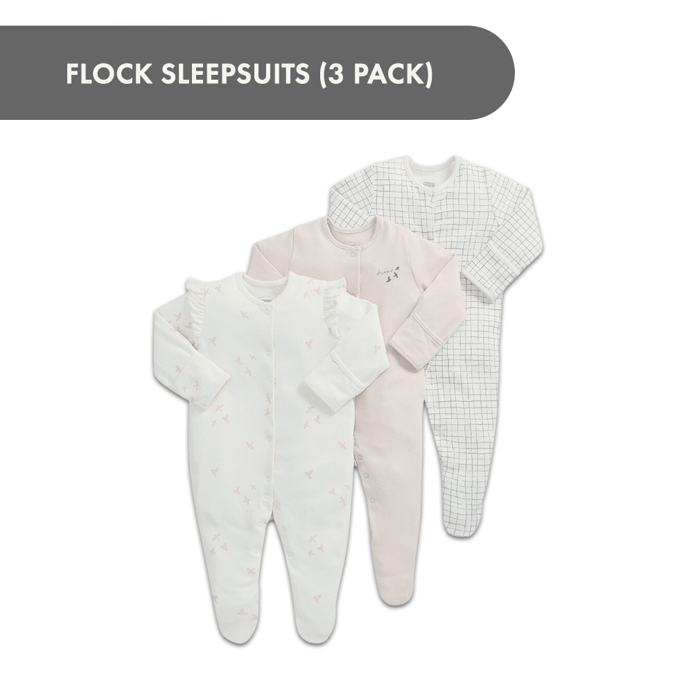 Mamas and Papas Flock Sleepsuits (3 Pack) | Shopee Philippines
