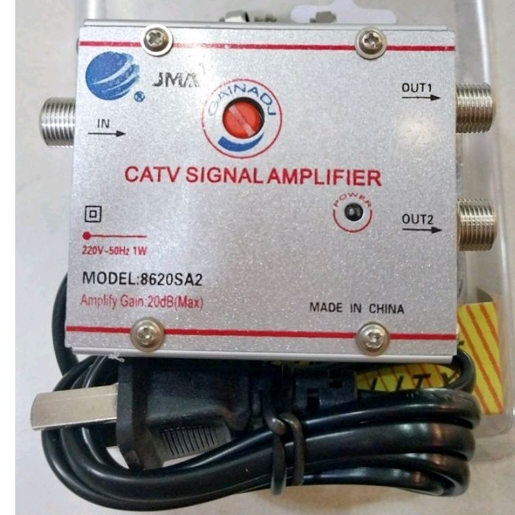 TV SIGNAL AMPLIFIER CATV CABLE AMP.ANTENNA BOOSTER SPLITTER 2WAY ...