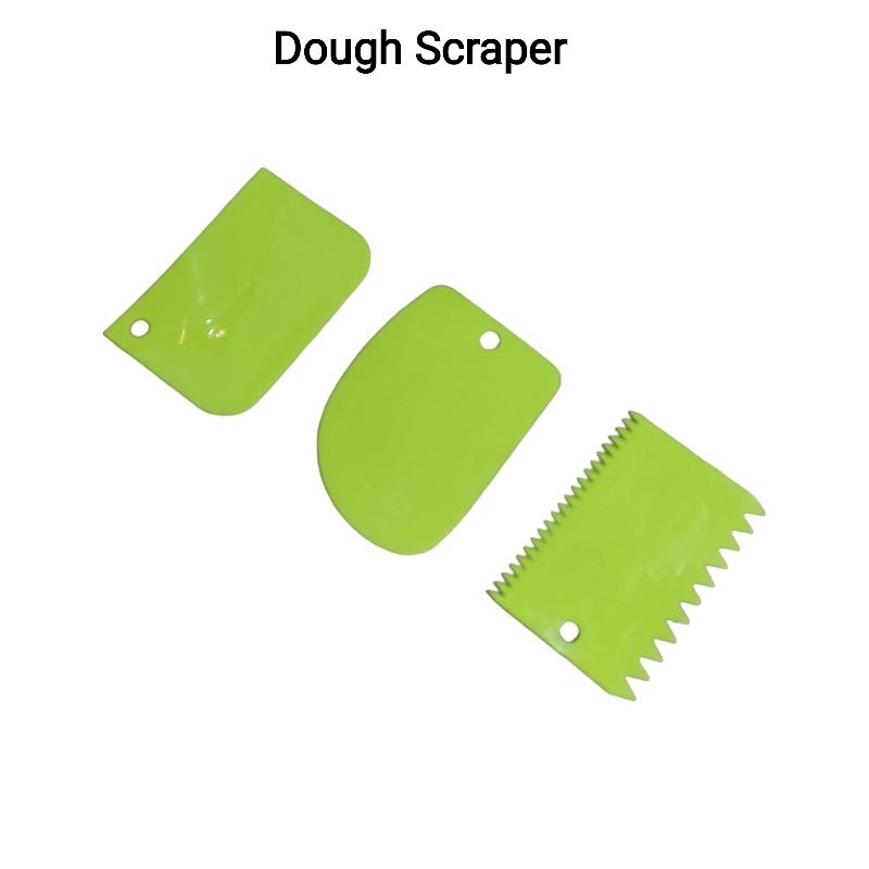 3 PCs Plastic Dough Scraper And Garnish Comb For Cake Decorating ...