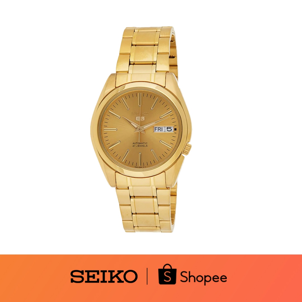 SEIKO 5 SPORTS SNKL48K1 MEN'S AUTOMATIC GOLD WATCH, STAINLESS STEEL ...