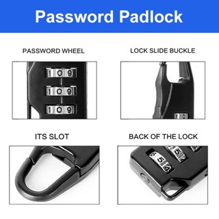 Dial Digits Code Number Password Combination Padlock Travel Security ...