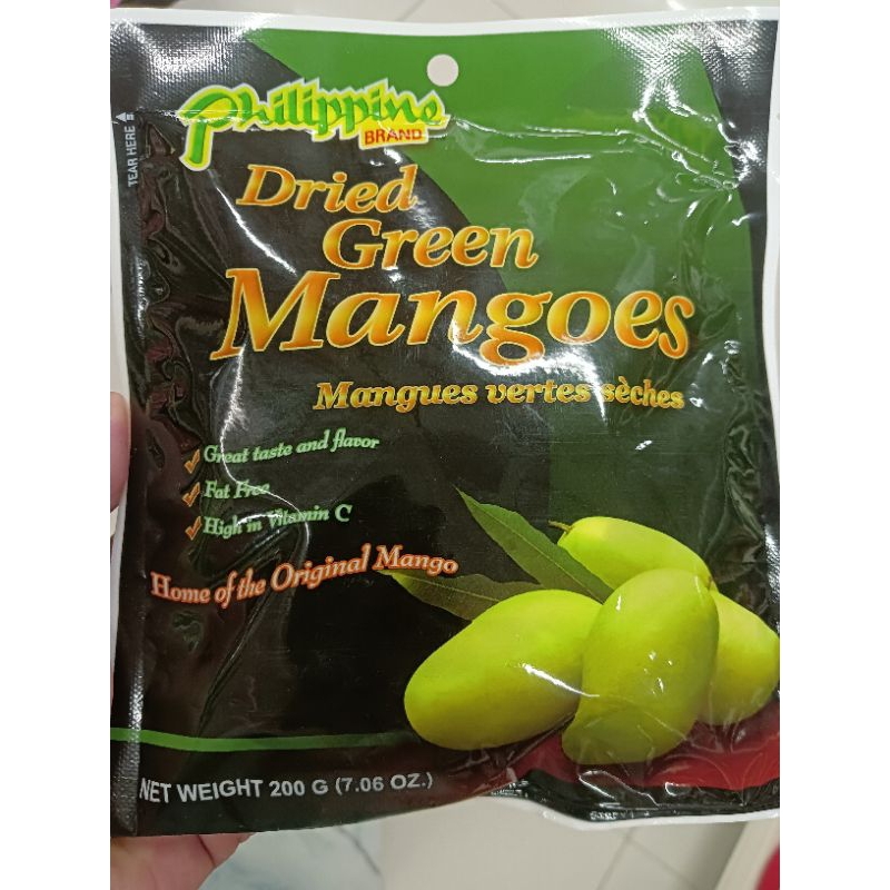 Phil Brand Dried Green Mangoes 100 Grams Per Pack Shopee Philippines