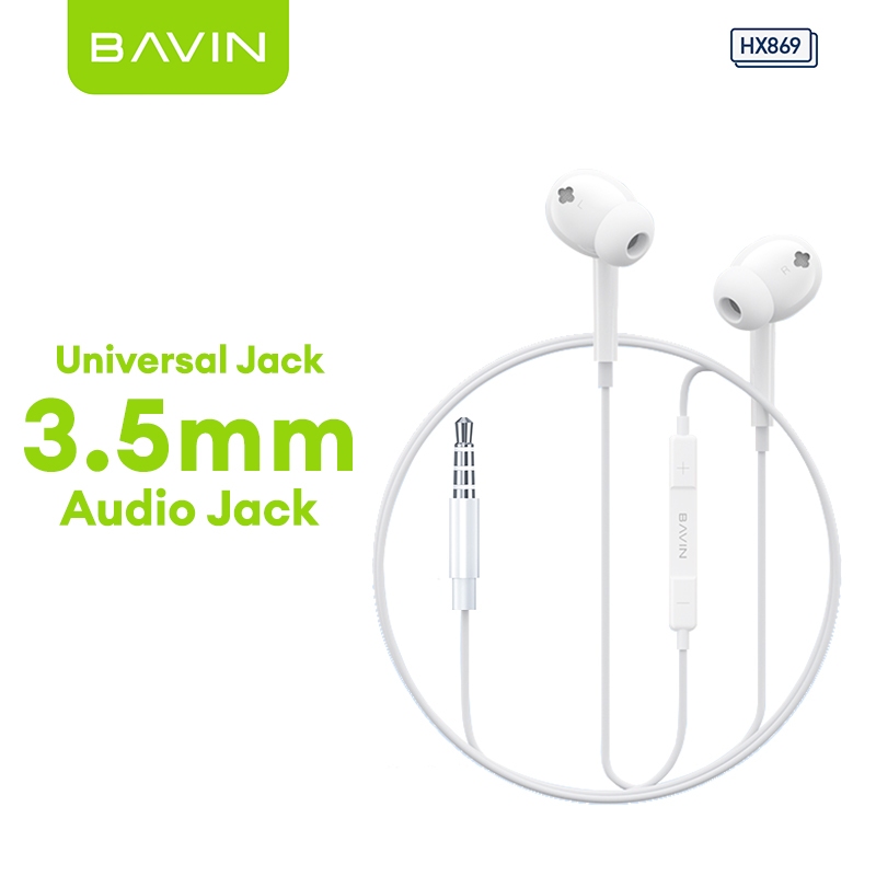 BAVIN HX869 Hi Res Audio Music Wired Earphone Stereo Sounds Widely ...
