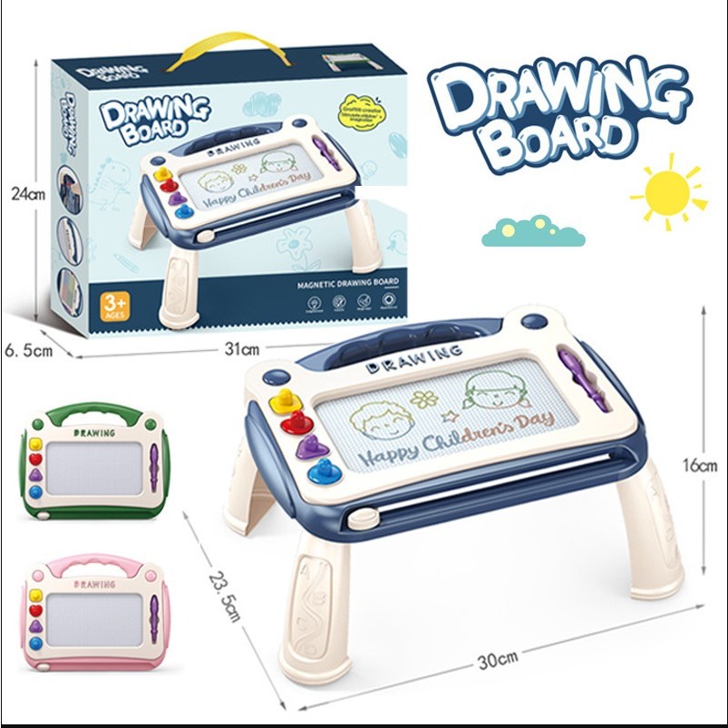Magnetic Draw Board Paint Kids Doodle Pad Set Educational Painting toy ...