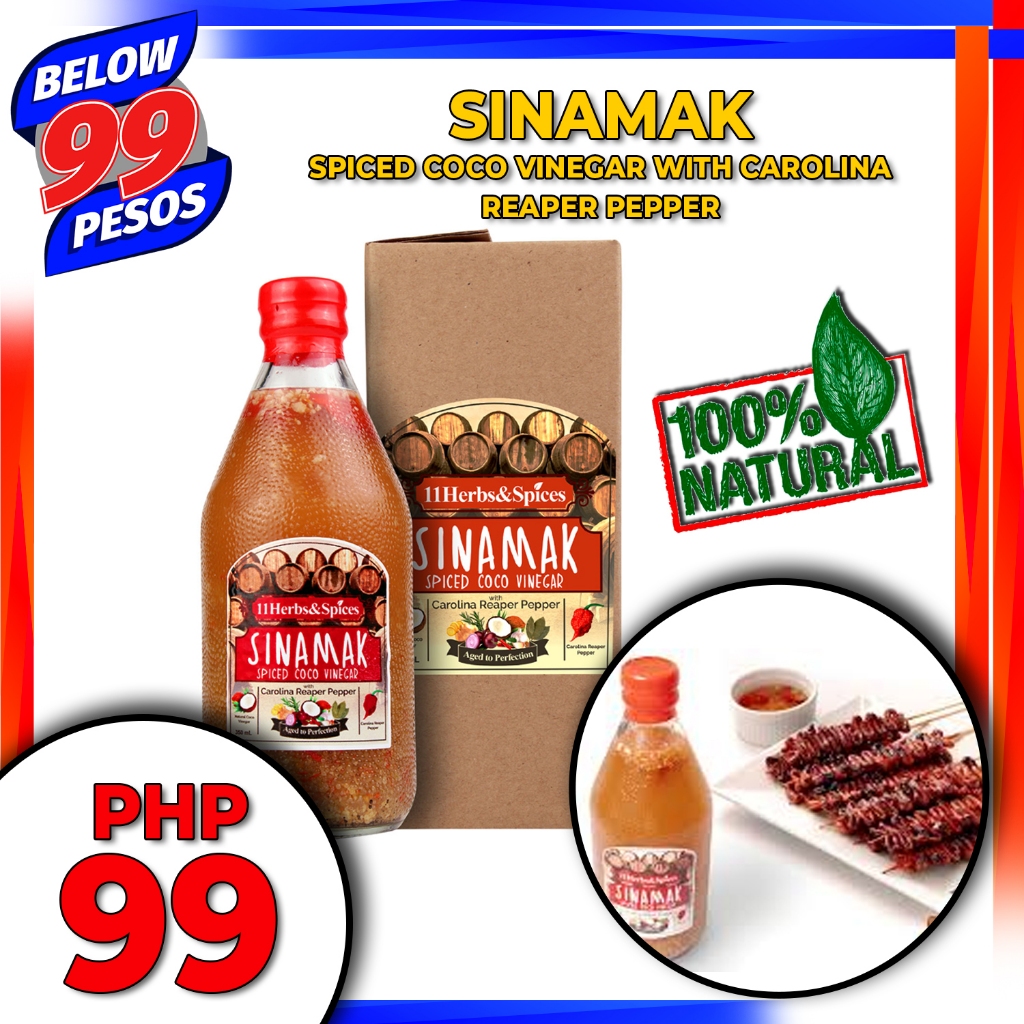 Below99pesos 1pc Sinamak Spiced Coco Vinegar 350ml ( 11Herbs&Spices ...