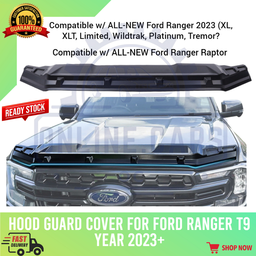 OC Ford Ranger T9 2023+ XL XLT Wildtrack Hood Guard Cover Bonnet Guard ...