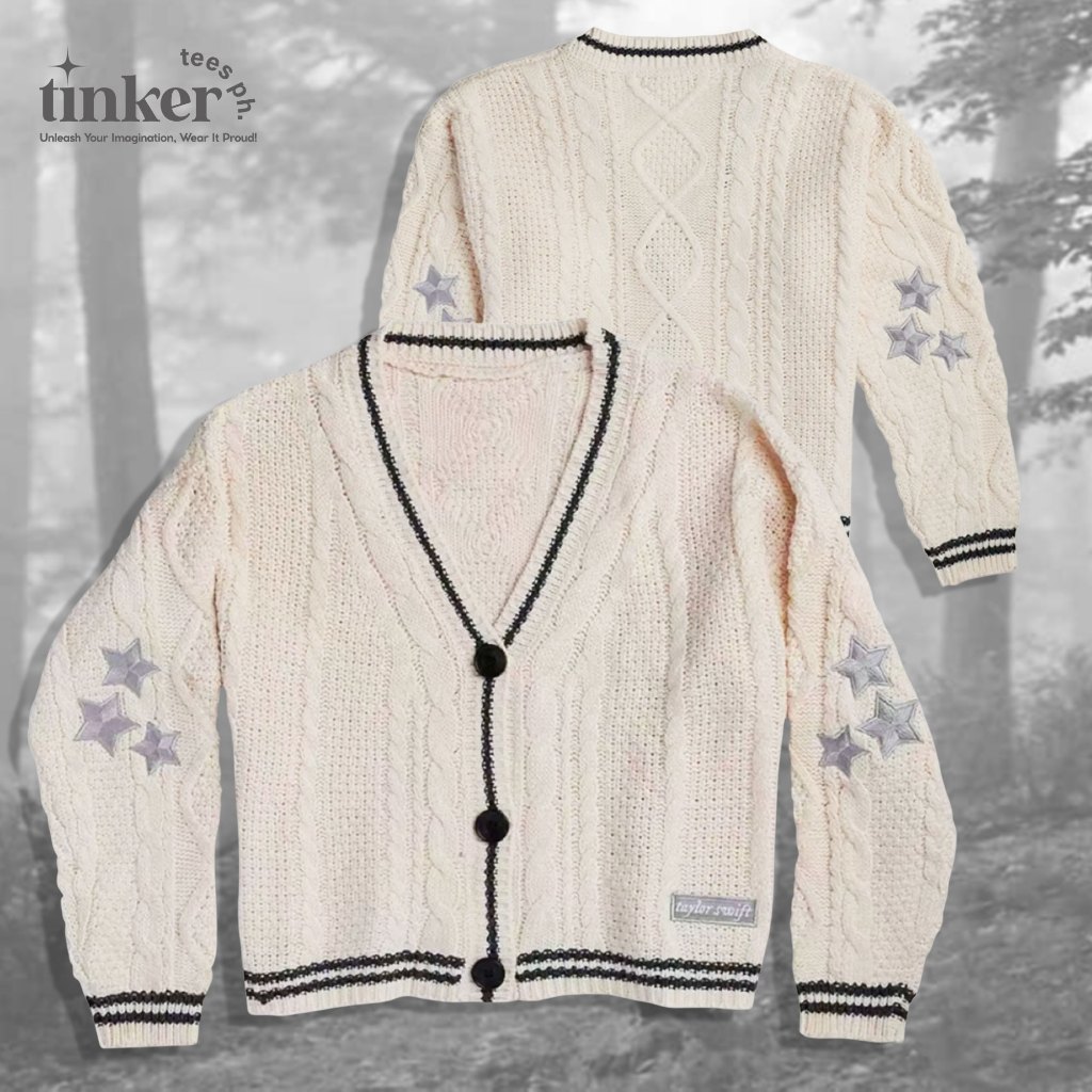 Taylor Swift Cardigan Dupe : White Folklore Cardigan Star Merch ...