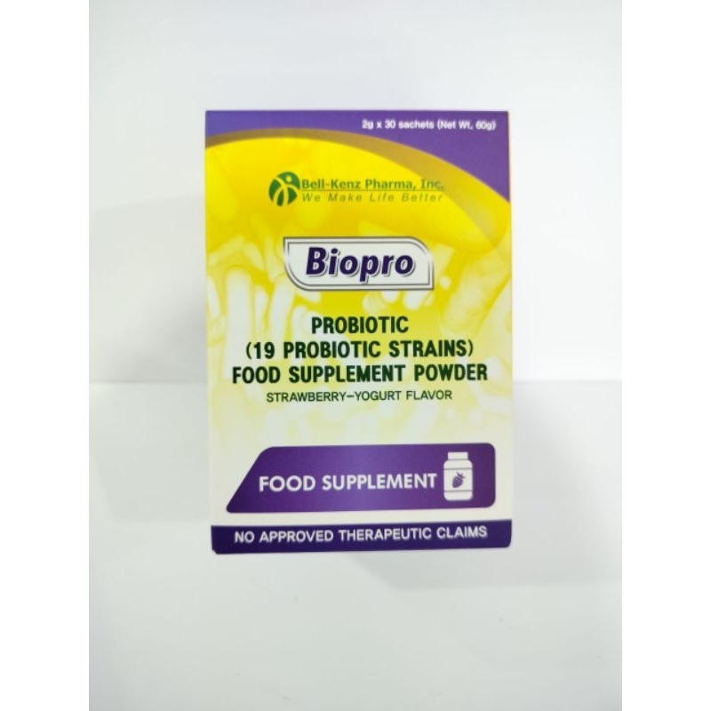 OBC BIOPRO Probiotic (19 strains) Food Supplement Powder Strawberry ...