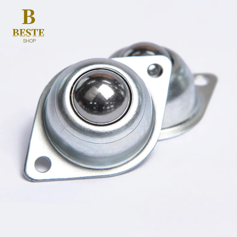 2PCS Roller Ball Transfer Bearing Universal Caster Screw Mounted Round ...
