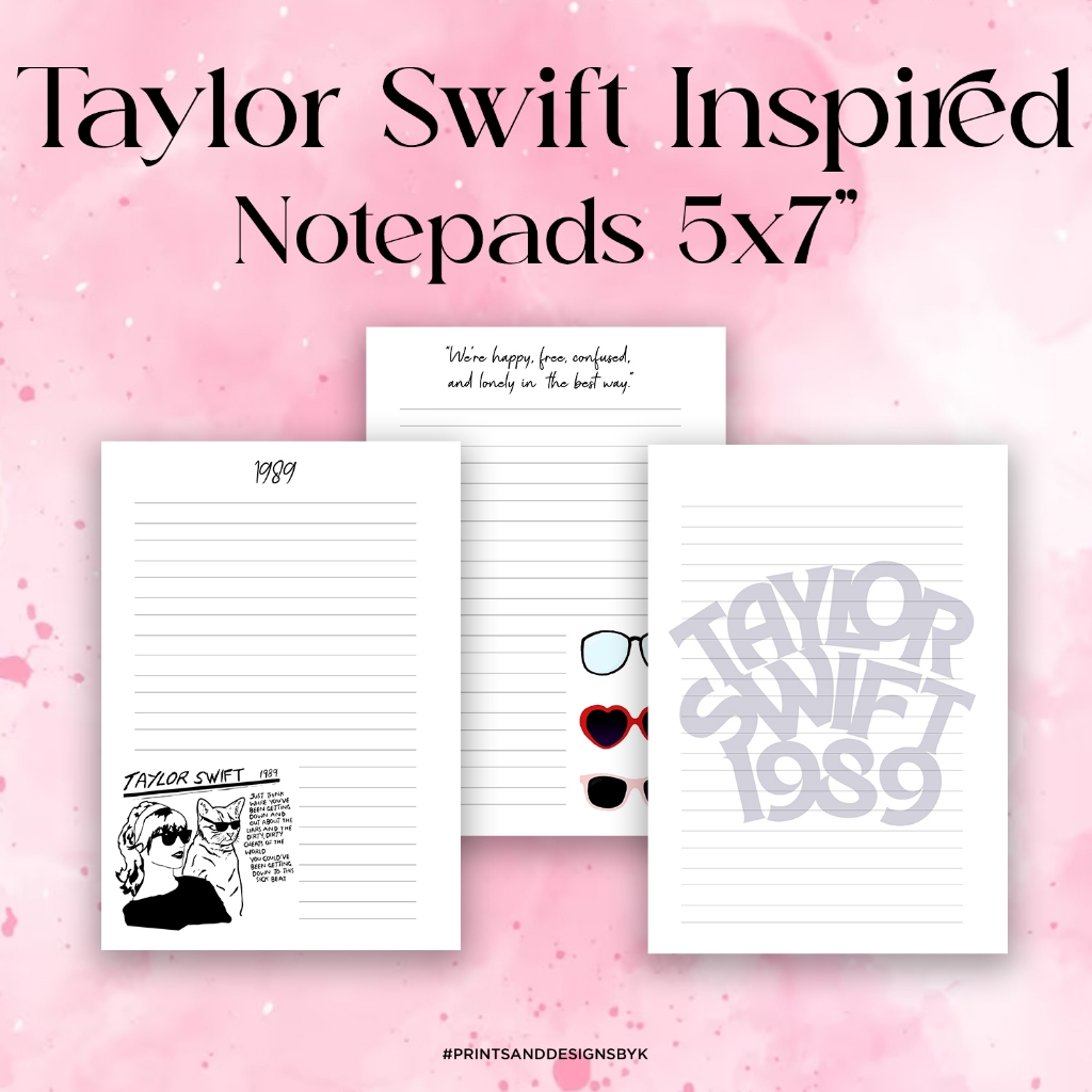 Taylor Swift Inspired Notepads | pndk | Shopee Philippines