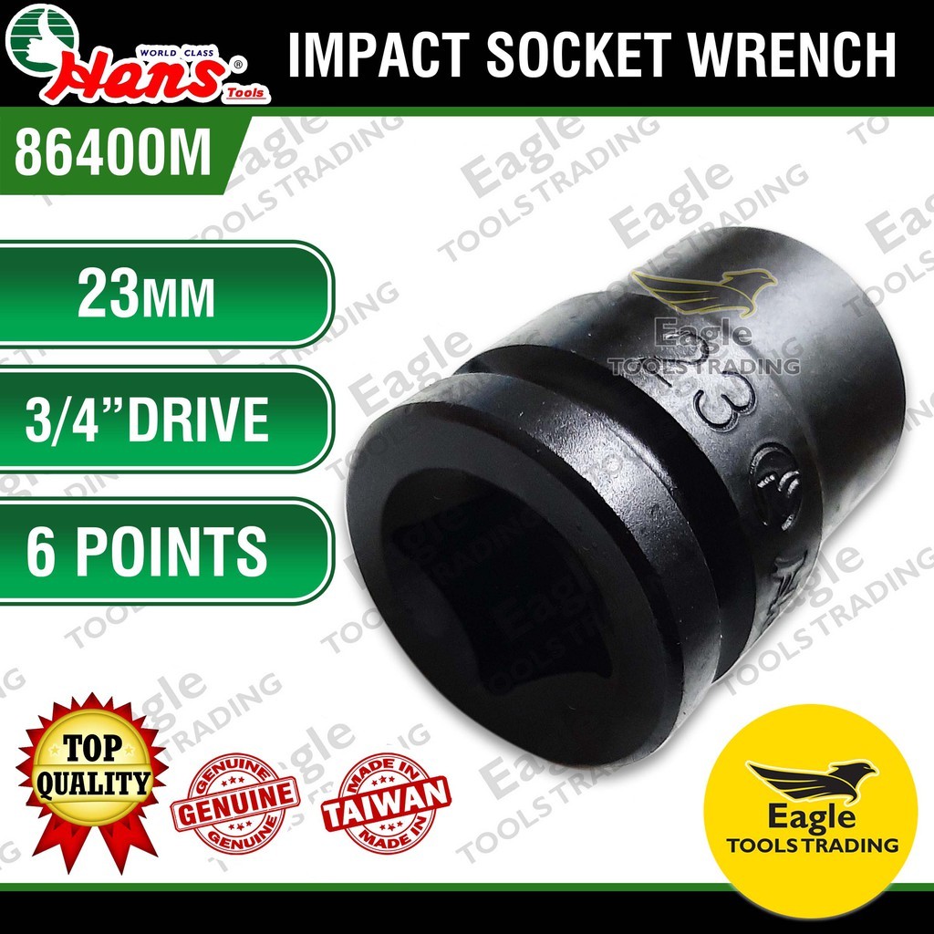 Hans Impact Socket Wrench 3/4" Drive 6 Points | METRIC | 86400M | CHOOSE THE RIGHT VARIATION ...