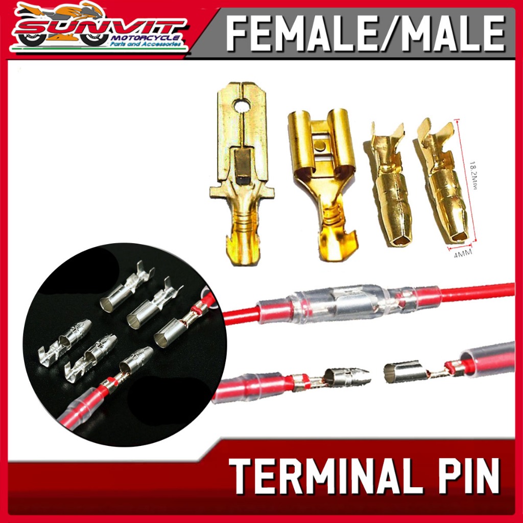 MOTORCYCLE UNIVERSAL FEMALE MALE TERMINAL CONNECTOR BULLET CONNECTOR ...