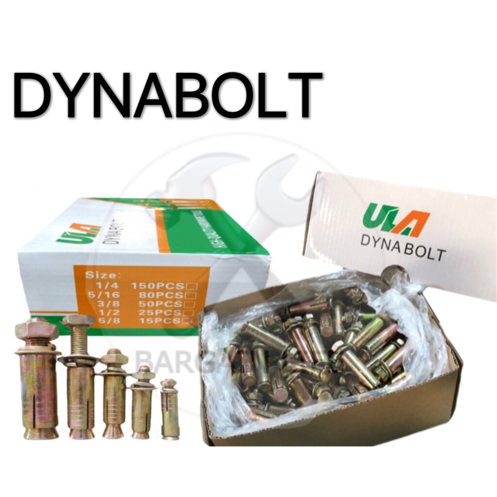 Dyna Bolt / EXPANSION BOLT 1/4" 5/16" 3/8 " 1/2" 5/8" (PER BOX)+ | Shopee Philippines