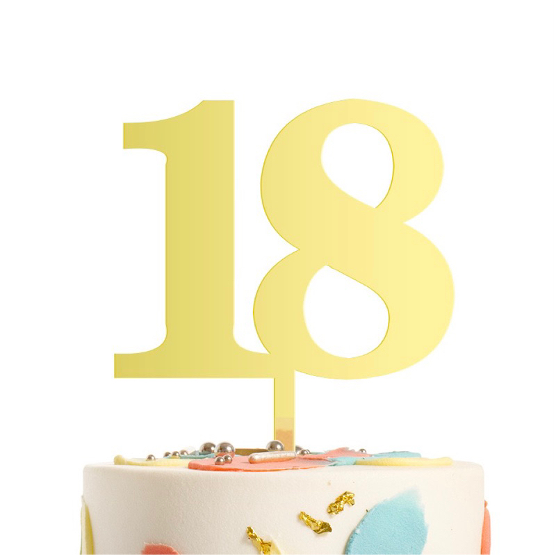 Number Topper Birthday Cake Topper Acrylic Topper 18 Topper 60 Topper ...