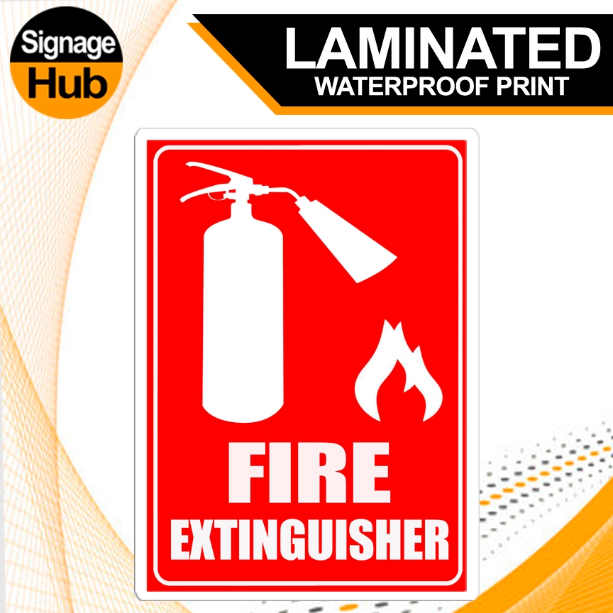 FIRE EXTINGUISHER Signs 2 | Laminated Signage | A4 ( 8" X 11" inches ...