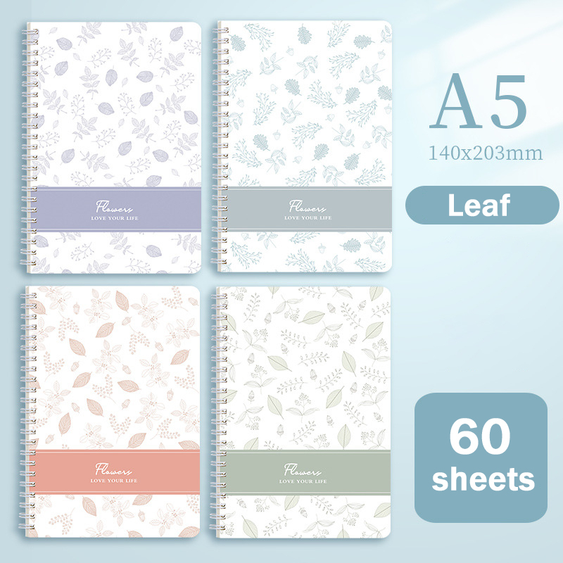 A5 Spiral Notebook 60 Sheets Binder Notebook Student Line Hardbound ...