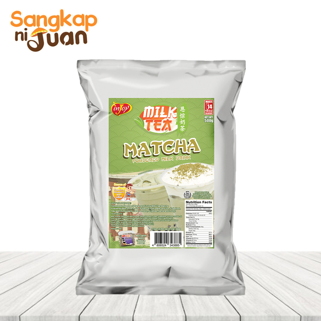 inJoy Matcha Powdered Milk Tea Drink 500g | Shopee Philippines