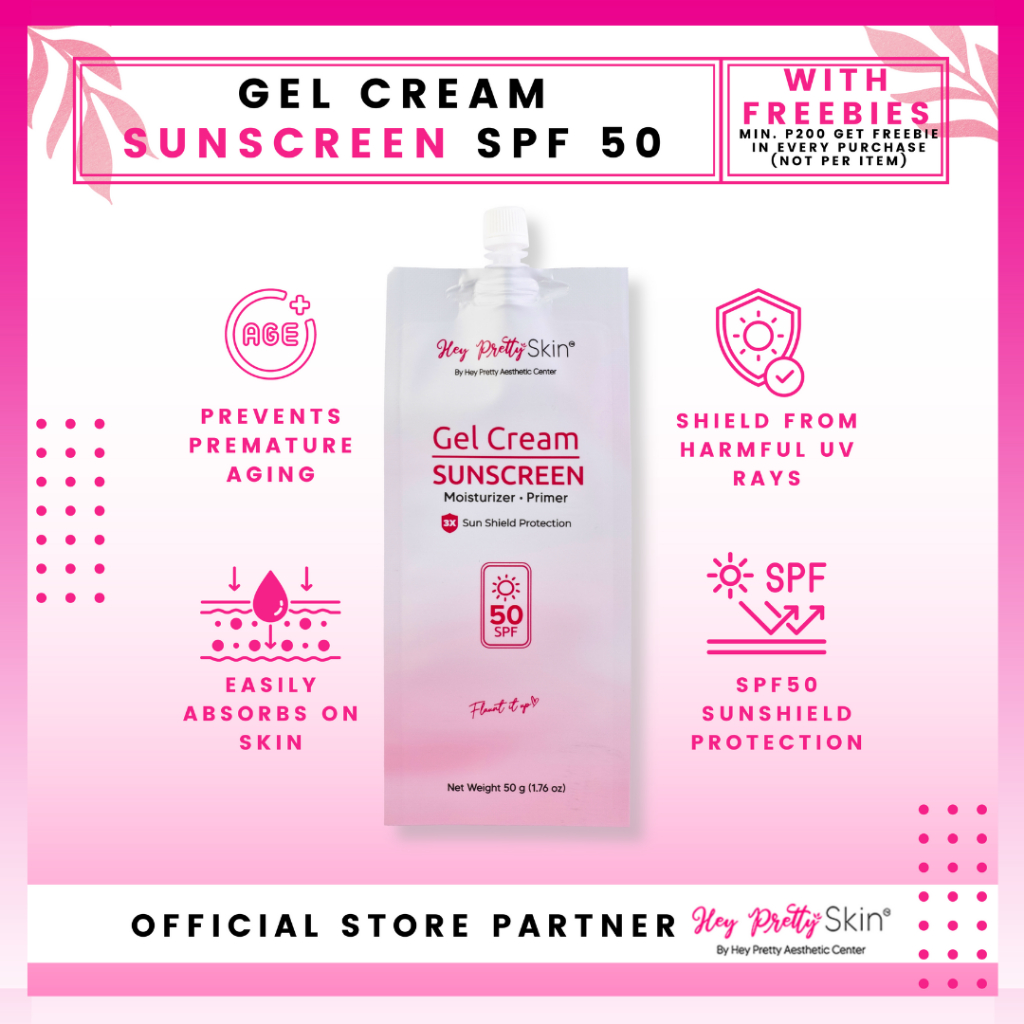 Hey Pretty Skin Gel Cream Sunscreen50g SPF50 | Shopee Philippines