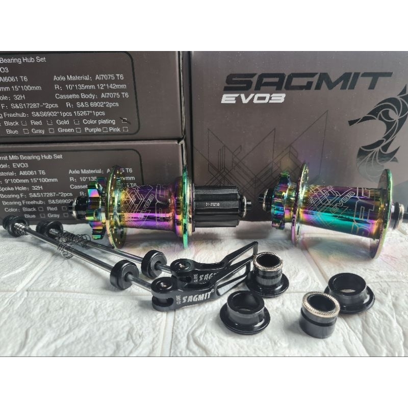 SAGMIT EVO3 Hubs 6 Pawls 32holes w/ Thru Axle Adaptor See Video ...