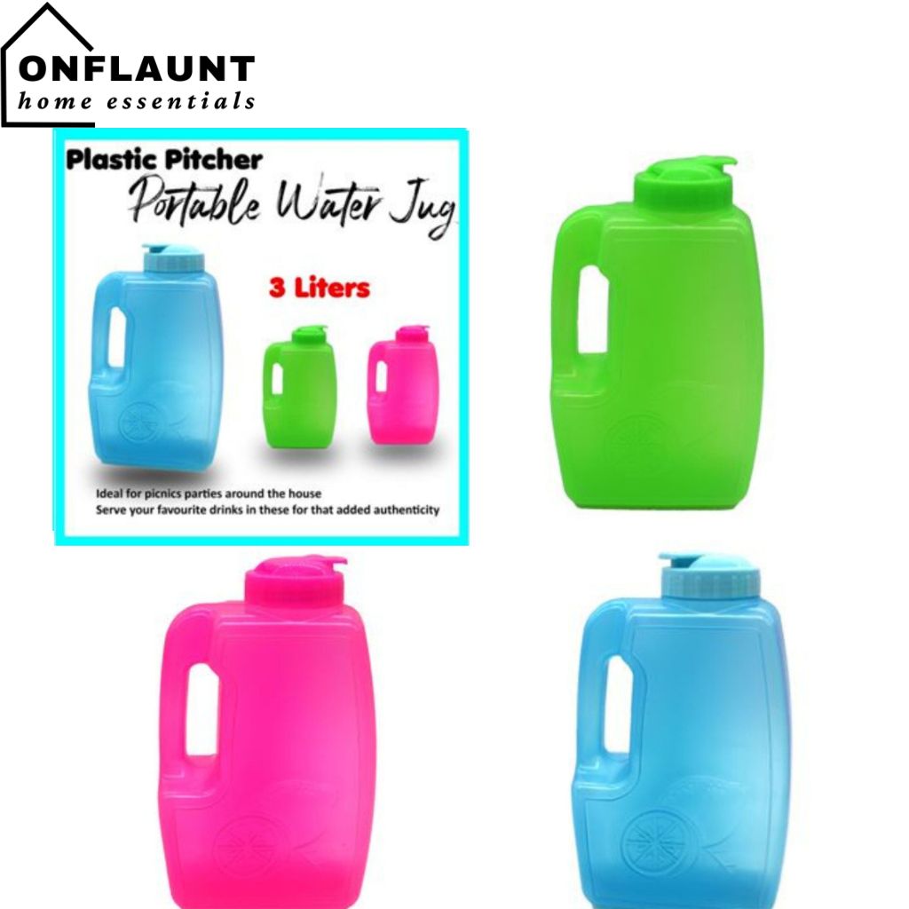 Onflaunt 3 Liters Plastic Pitcher Water Jug Fridge Bottle Water