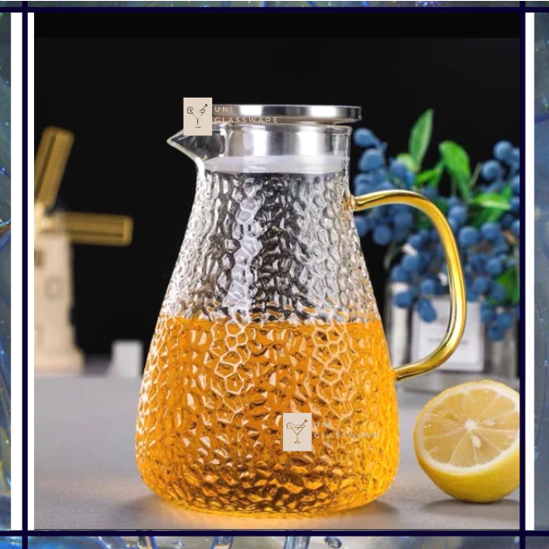 UNIGLASSWARE [1PC] Transparent Borosilicate Glass Pitcher Microwavable ...