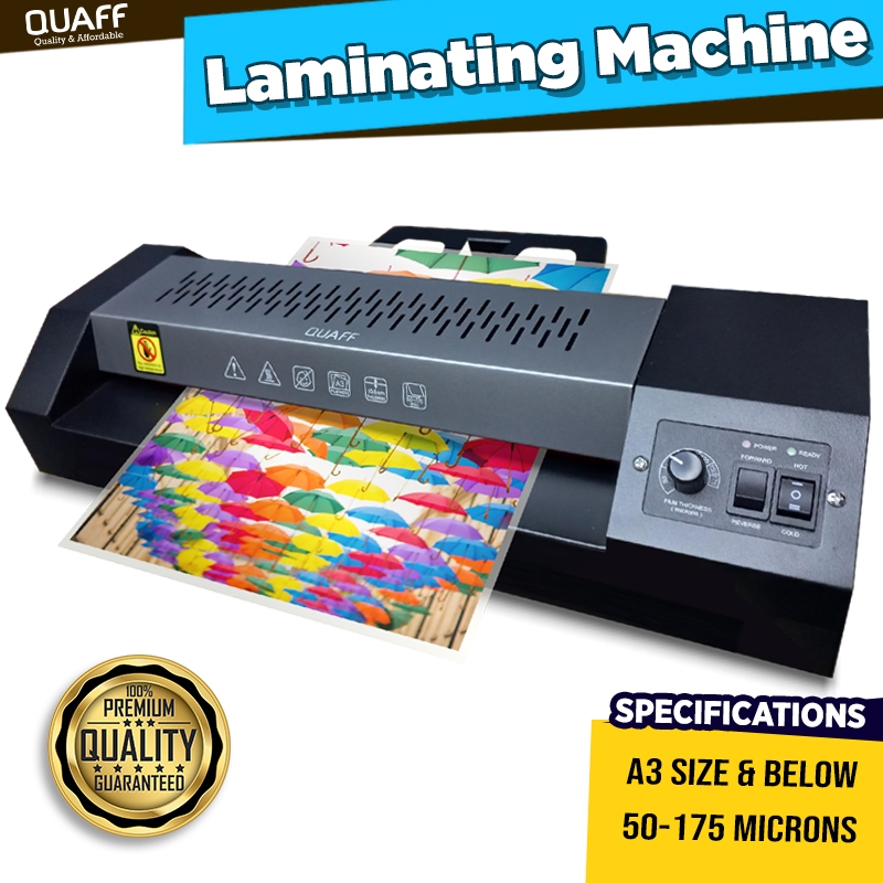 QUAFF Metal Laminator Laminating Machine 320mm A3 (max laminate 175mic ...
