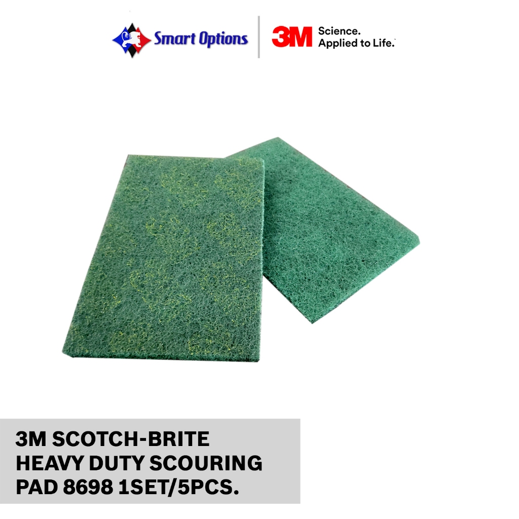 3M SCOTCHBRITE HEAVY DUTY SCOURING PAD 8698 CAT86 1SET/5PCS | Shopee ...