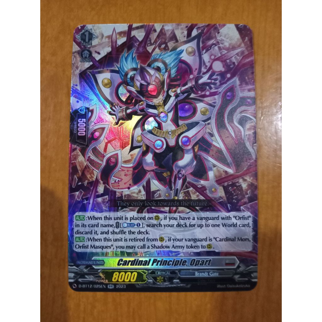 CFV Cardinal Principle, Opart D-BT12 RR | FR Cardfight Vanguard English Brandt Gate | Shopee ...