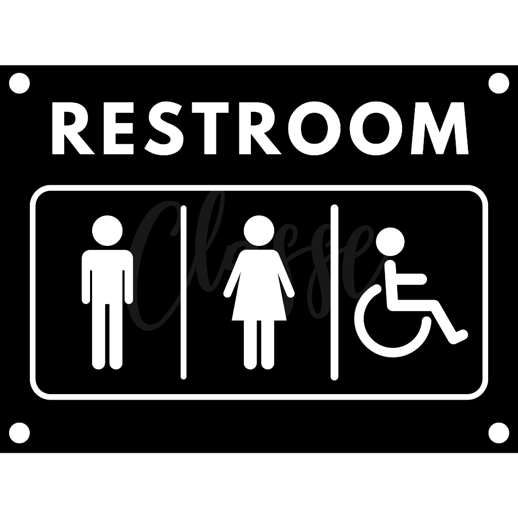 TOILET/RESTROOM LAMINATED WARNING RESTROOM SIGNAGES A4/5R SIZE 180GSM ...