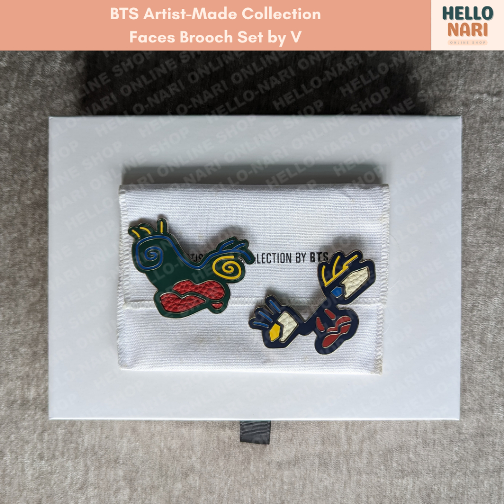 [UNSEALED] BTS Artist Made Collection by V - Brooch (Faces) | Shopee ...