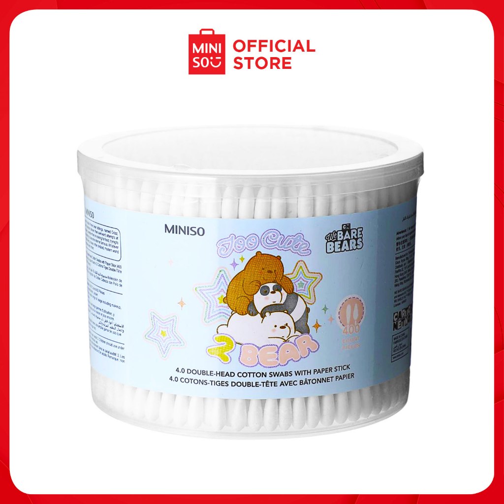 Miniso WBB 4.0 Double Head Cotton Swab 400Count | Shopee Philippines