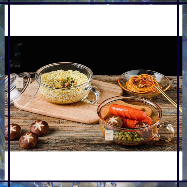 [1PC] 900ML Transparent Microwaveable Tempered Bakeware Glass w/ Cover ...