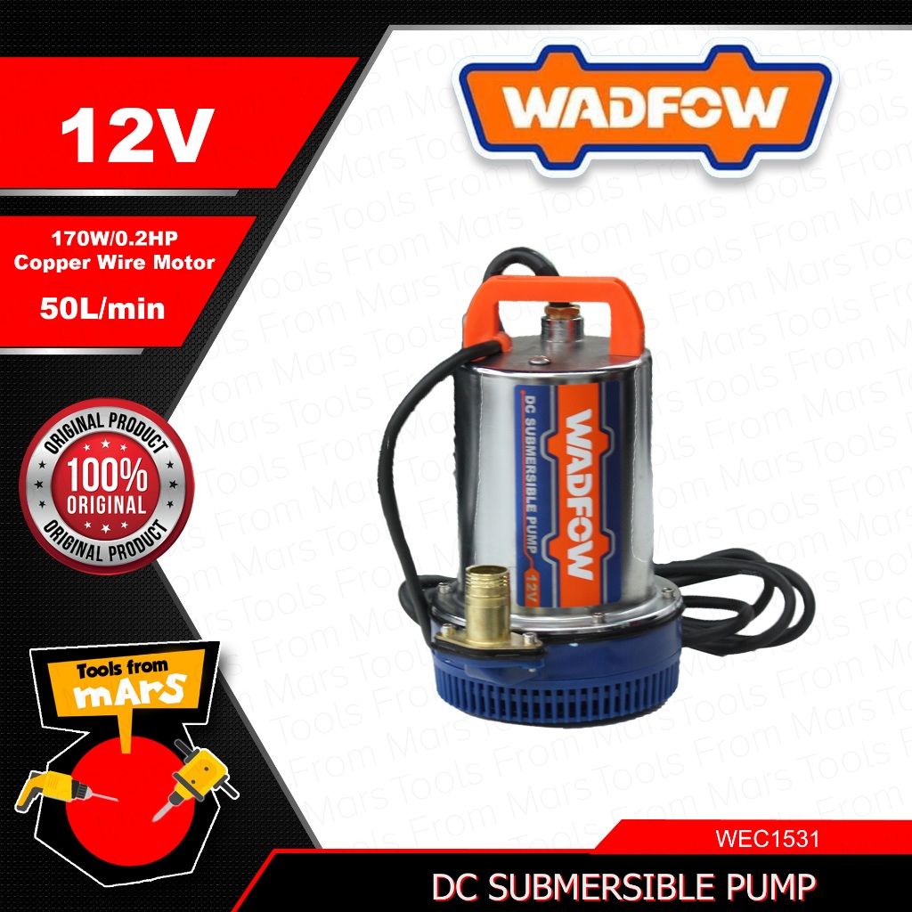Wadfow 12V/24V DC Submersible Pump Cleaning Water Transfer Copper Wire ...