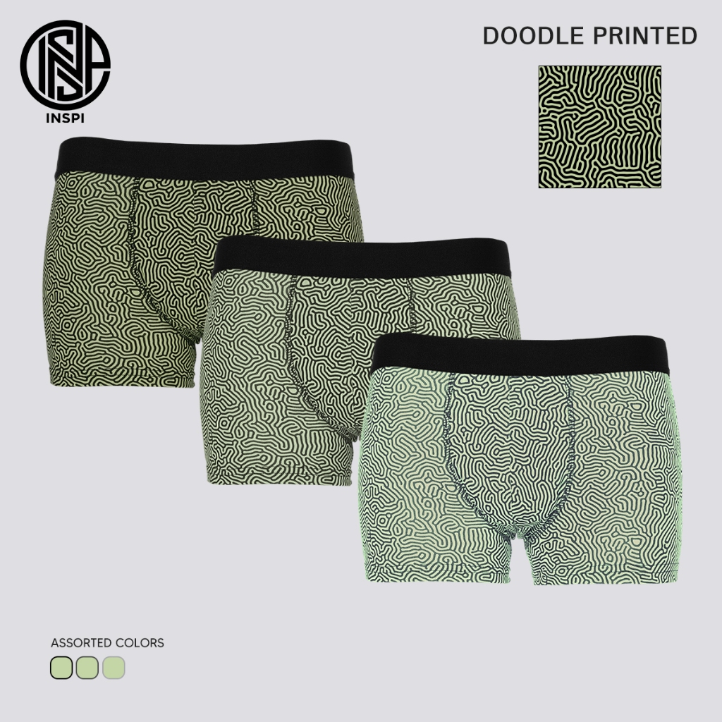 INSPI 3pcs Set Printed Boxer Brief for Men Boxers Shorts Underwear ...
