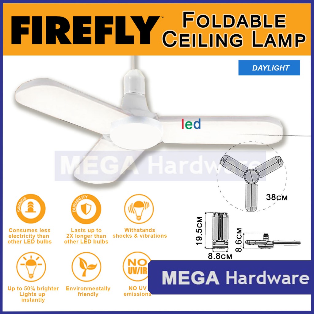 Firefly LED UFO Ceiling Bulb 15W 18W 20W (3Color Daylight, Cool or Warm ...