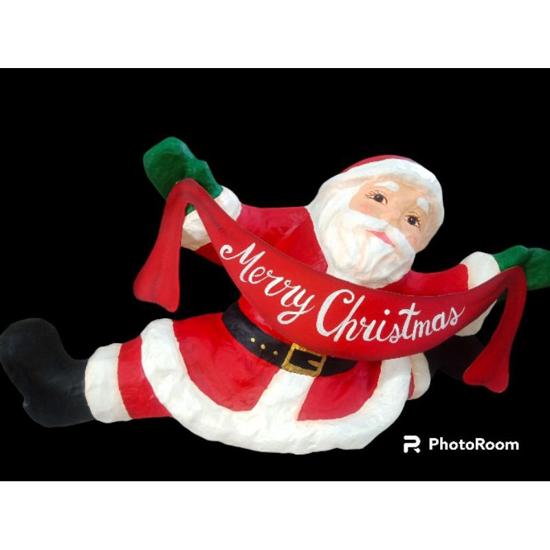 Santa Claus paper mache hand painted for indoor four different types ...