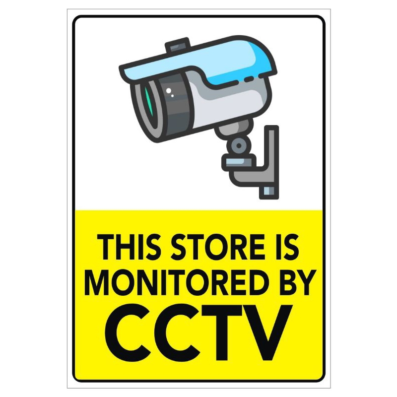 Warning CCTV in operation Signage PVC Plastic material | Shopee Philippines