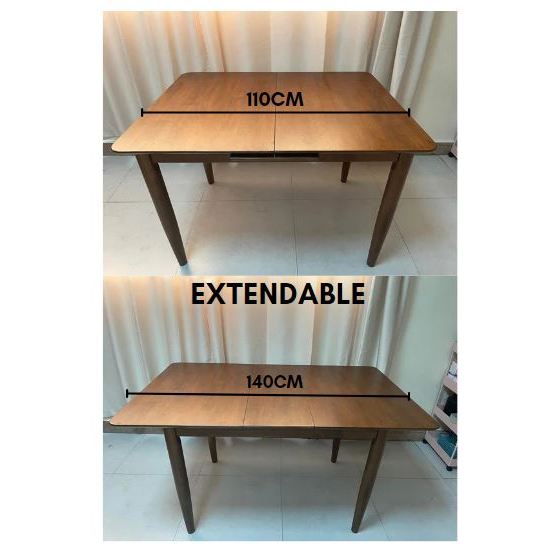 Yali Home Extendable Wood Table 4-6 Seater's living and dining solid ...