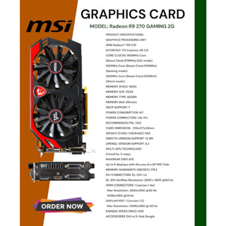 MSI GRAPHICS CARD R9-SERIES (Pre-owned) | Shopee Philippines