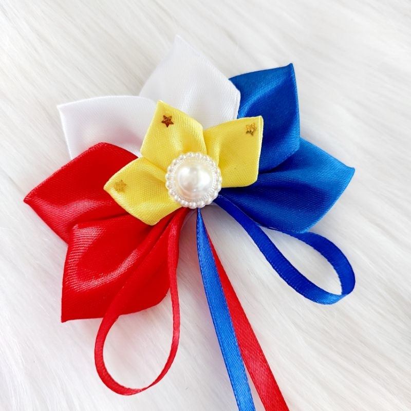 Philippine flag color inspired hairclip girls hair accessories | Shopee ...