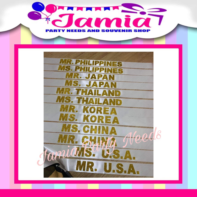 Sash Customize for United Nations | Shopee Philippines