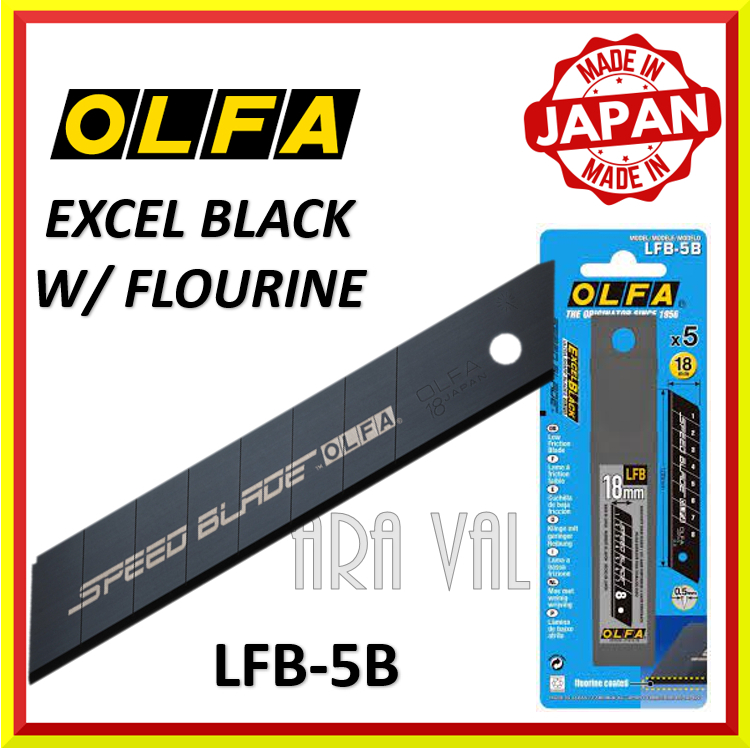 Olfa Speed Blade 18mm Excel Black with Flourine LFB-5B Made in Japan Sharp Blade | Shopee ...