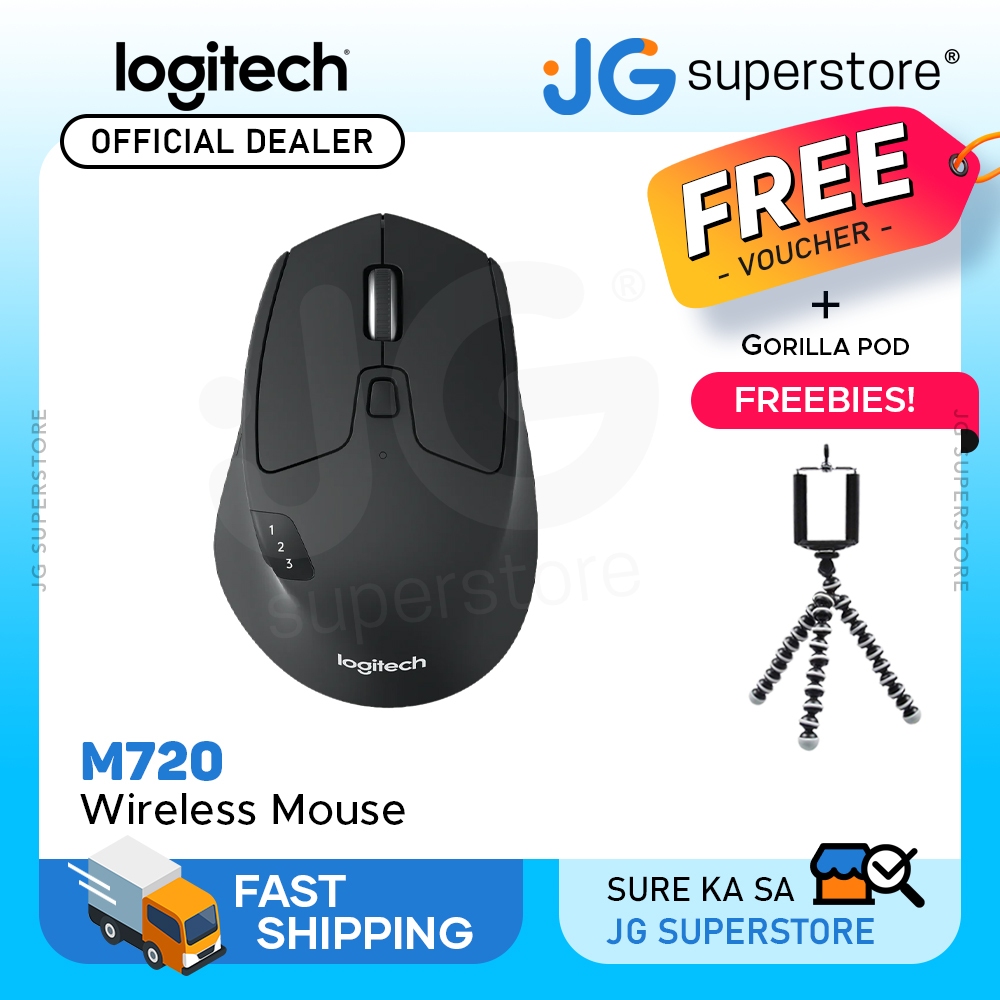 Logitech M720 Triathlon Multi-Device Wireless Mouse w/ 1000 DPI ...