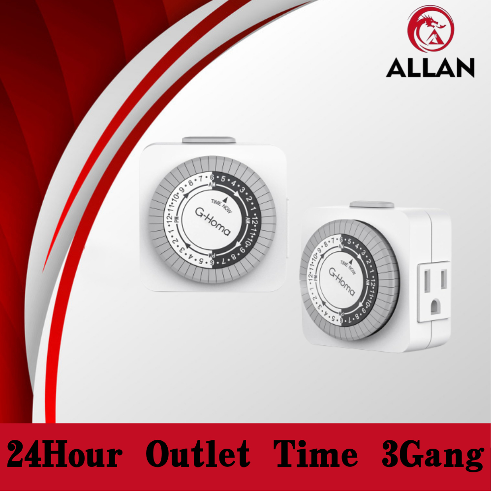 ALLAN Indoor Mini 24 Hour Mechanical Outlet Timer | Shopee Philippines
